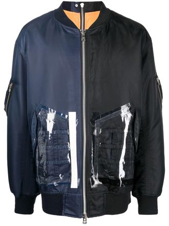TAKAHIROMIYASHITA TheSoloist. veste oversize à modèle bicolore - Noir