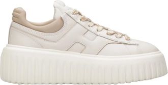 Hogan Femme, Chaussures, Beige, Taille: 35 1/2 EU H-Stripes Baskets