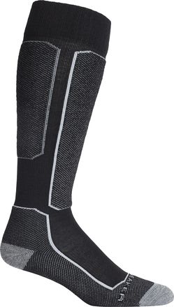 Icebreaker Herren Over The Calf Light Cushion Wool Skisocken, Schwarz, SM Schuh 40-42