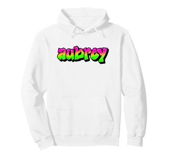 BDAZ Aubrey Graffiti Personalisierter Name Gr&uuml;n Rosa Frauen M&auml;dchen Pullover Hoodie