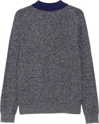 Paul Smith Contrast-Collar Knit Polo - Gray