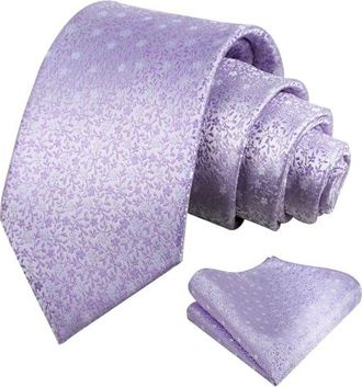 Alizeal Cravate florale de couleur claire pour homme et petite fleur colorée pour fête de mariage, 152-Lilas, taille unique