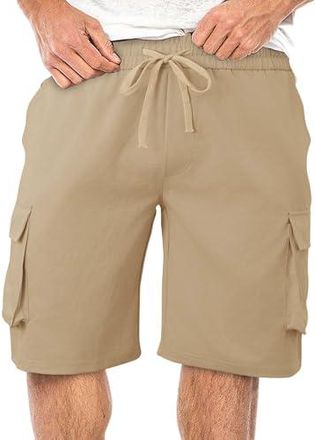 Generic Short cargo pour homme, pantalon de jogging pour homme, taille &eacute;lastique, respirant, extensible, l&eacute;ger, respirant, short de sport, gym, entra&icirc;nement, 