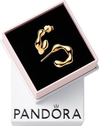 Pandora Pandora Essence Boucles doreilles créoles en métal plaqué or 14 carats