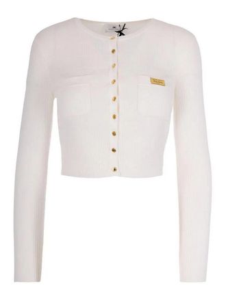 Elisabetta Franchi Pull Col Rond - Cr&egrave;me