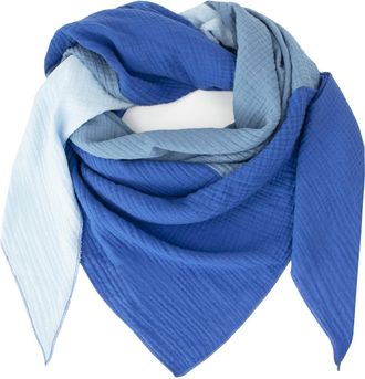 Glamexx24 Damen XXL Schal Dreieckschal Dreieckstuch Halstuch musselin Schal Poncho viele Farbkombinationen aus Baumwolle made in italy