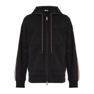 Moncler Sweatshirt mit Logo-Patch - - Sweatshirts & Hoodies - Herren - Schwarzk - L