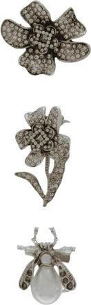 Dansk Copenhagen Tracey 3in1 Blumen-Broschen-Set - - Accessories - Damen - Grau - ONE SIZE