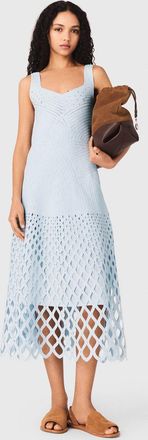 Maje H&auml;kelkleid Mit Abnehmbarem Futter - Blau - Maje