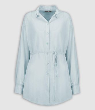Jeanne Vouland Chemise Tunique Jinko Coton Bleu