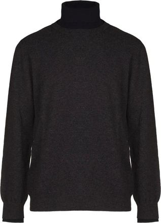 Roberto Collina Homme, Pulls, Gris, Taille: 2XL Col roul&eacute;s