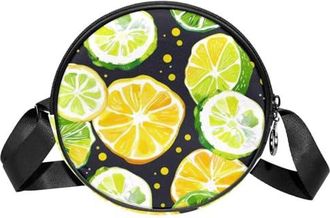 Generic Sac &agrave; bandouli&egrave;re Circle pour femme, petit sac &agrave; bandouli&egrave;re avec fermeture &eacute;clair, bretelles r&eacute;glables, sac &agrave; main rond d&eacute;contract&eacute; pour femmes et fi