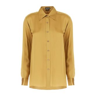 Tom Ford Seidenhemd - - Blouses & Shirts - Damen - Gelb - S