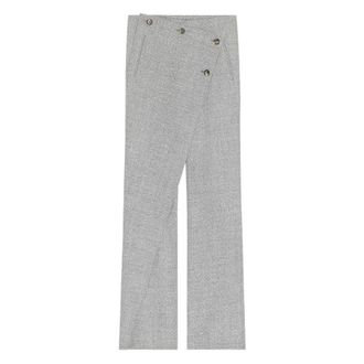 Courr&egrave;ges Femme, Pantalons, Gris, Taille: 36 FR Pantalon Large Asym&eacute;trique