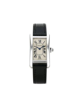 Cartier montre Tank Américaine 35 mm pre-owned (2012) - Tons neutres