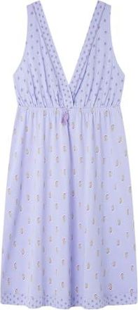 Women'secret Short Nightdress Multilicense Nostalgia Chemise de Nuit, Bleu, XXL Femme