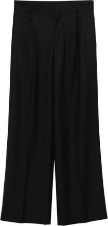 Moschino pantalon à design plissé - Noir