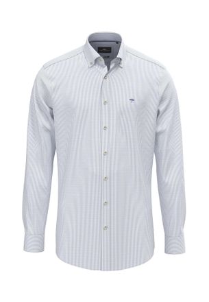 Fynch-Hatton Hemd aus Baumwolle mit feinem Streifenmuster und Button-Down-Kragen Crystal Blue/XL