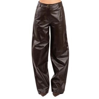 Max Mara Lederhose - - Trousers - Damen - Braun - M