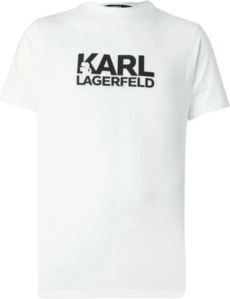 Karl Lagerfeld Homme, Tops, Blanc, Taille: XL T-shirt &agrave; logo imprim&eacute;