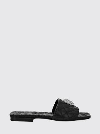 Philipp Plein Mules en cuir matelass&eacute; &agrave; talon bas avec d&eacute;tail Skull