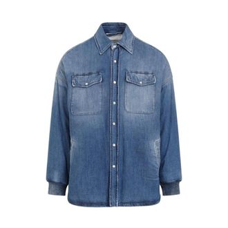 Alexander McQueen Quilted Denim Shirt - - Shirts - Herren - Blau - M