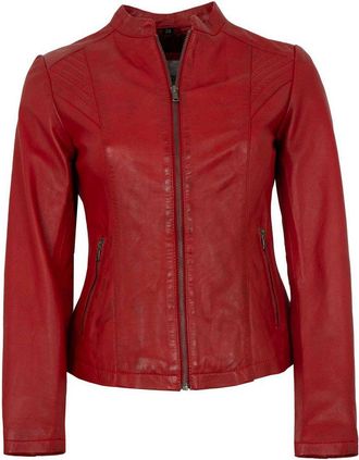7eleven Lederjacke Mia 7eleven - Damen Lederjacke Lammnappa rot