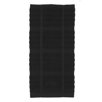 All-Clad Textiles 100-Percent Combed Terry Loop Cotton Kitchen Towel, Oversized, Highly Absorbent and Anti-Microbial, 17-inch by 30-inch, Solid, Black