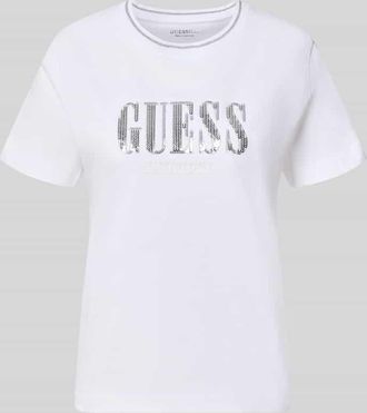 Guess T-Shirt aus reiner Baumwolle mit Logo-Detail