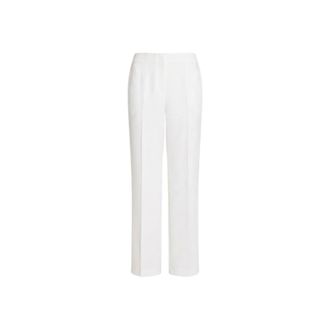 Alberta Ferretti Gerade geschnittene Hose aus Enver Satin - - Trousers - Damen - Wei&szlig; - S