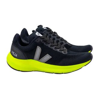 Veja Marlin V-Knit Fluorescent Yellow Sneaker - - Shoes - Damen - Schwarzk - 39 1/2 EU