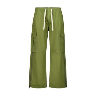 Palm Angels Curved Logo Cargo Pants - - Trousers - Herren - Gr&uuml;n - M