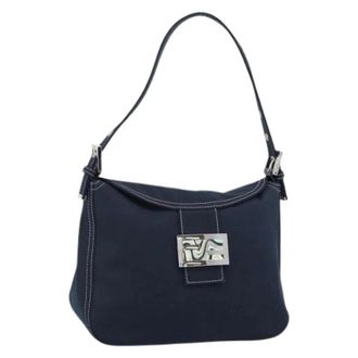 Fendi Pre-owned Vintage Canvas Shoulder Bag - - Pre-owned - Damen - Blau - ONE SIZE