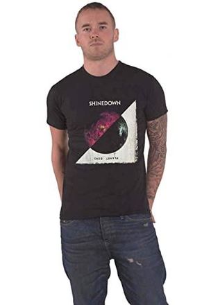 Shinedown T Shirt Planet Zero Album Band Logo Nouveau Officiel Homme Noir Size L
