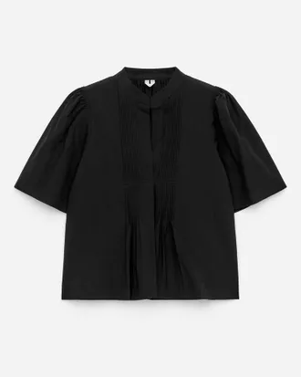 Arket Bluse Mit Falten -Schwarz