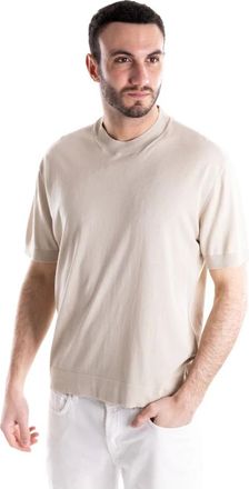 Paolo Pecora Homme, Pulls, Beige, Taille: XL T-shirt col rond