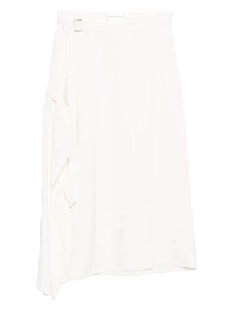 Christian Wijnants jupe mi-longue drap&eacute;e &agrave; boucle - Tons neutres