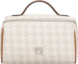 Karl Lagerfeld Ikon Cosmetic Pouch - Femme - Sacs - Beige - Taille: ONE Size