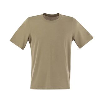 Majestic Filatures Homme, Tops, Beige, Taille: XL T-shirt &agrave; Manches Courtes et Col Rond