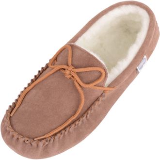 SNUGRUGS Damen Mokassins Braun, Braun - Gr&ouml;&szlig;e: 41.5 EU, Einfarbig, Klassisch, Vatertag, Runde Kappe, Schlupfschuh, Slipper, Schuh