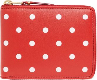Comme Des Gar&ccedil;ons unisex, Accessoires, Rouge, Taille: ONE Size Printed Dots Leather Wallet