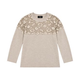 Clips Rundhals-Strickware - - Knitwear - Damen - Beige - XL