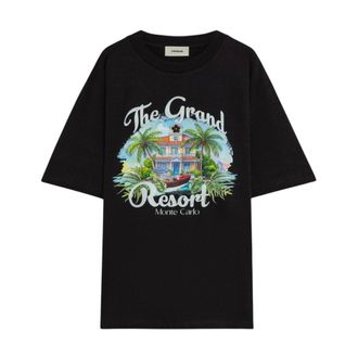 A Paper Kid unisex, Tops, Noir, Taille: XL Logo-print Cotton T-shirt