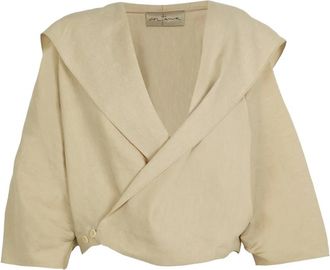 Cortana Femme, Vestes, Beige, Taille: 40 FR Noa, veste en lin et laine vierge sable