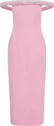 DAVID KOMA David Koma, Femme, Robes, Rose, Taille: 38 FR Robe Midi Rose Cristal