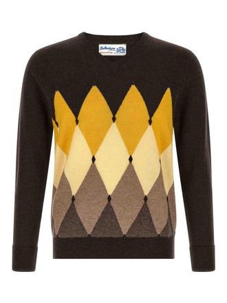 Ballantyne Pull Col Rond - Marron