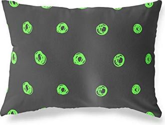 Bonamaison Le Jardin du Lin Kissenbezug Zierkissenbezug Neon Grün-Rauch Kissenbezug, Für Bett, Auto, Sofa, Haus, Wohnzimmer, Schlafzimmer, Dekoration, 45x60 Cm -