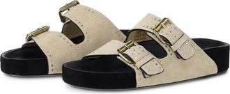 Isabel Marant Isabel Marant Low-Top Sneaker - Pantoletten Lennyo mit goldenen Details - Gr. 37 (EU) - in Beige - für Damen