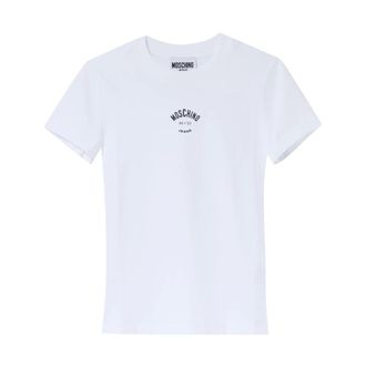 Moschino Femme, Tops, Blanc, Taille: 40 FR T-shirt Logo Nuovo