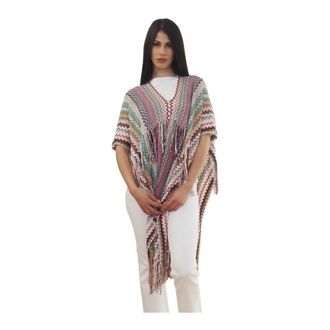 Missoni Langer Zickzack-Poncho - - Blouses & Shirts - Damen - Mehrfarbig - ONE SIZE